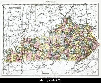 Map of Lexington. 1875 Stock Photo - Alamy