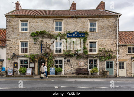 The Feathers pub in Helmsley, North Yorkshire, England, UK. Helmsley is ...