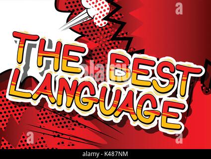 Language - Comic book word on abstract background Stock Vector Image ...