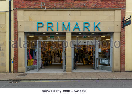 Barnstaple high street, Devon, UK in the rain Stock Photo - Alamy