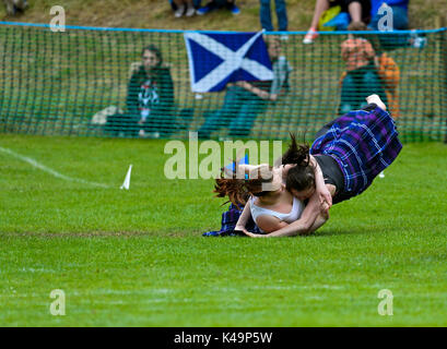 Female Scottish Backhold Wrestlers In Action, Ceres Highland Games ...
