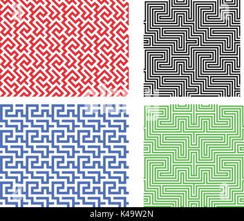 Seamless Chinese weave line pattern, vector art design Stock Vector Art ...