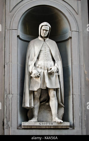 Statue of Giotto di Bondone at the Uffizi Gallery in Florence Italy ...