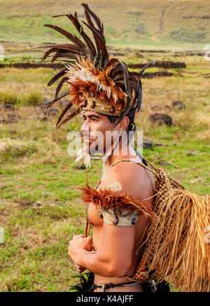 Native Rapa Nui man Easter Island Chile Stock Photo: 19548667 - Alamy