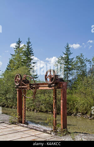 Ancient Sluices On The Ammer In Graswang Valley Stock Photo - Alamy