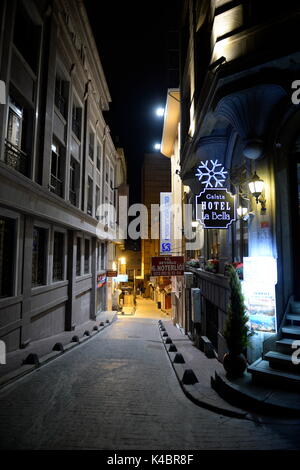 Night Shot Of The Beyoglu District On The European Side Of Istanbul ...