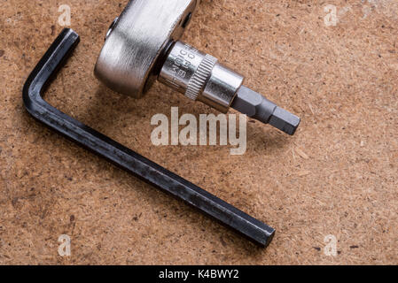 Torque wrench with hex bit and allne key Stock Photo - Alamy