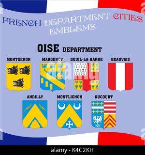Official emblems and flags of Franch cities Stock Vector Image & Art ...