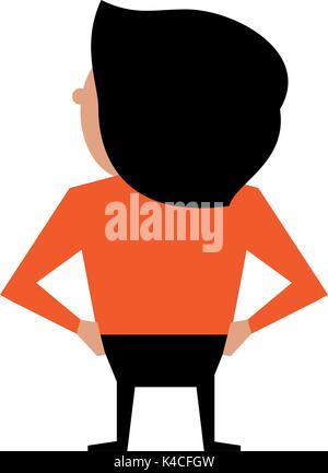man cartoon backside icon image Stock Vector Image & Art - Alamy