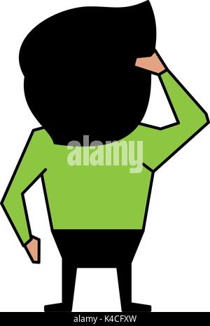man cartoon backside icon image Stock Vector Image & Art - Alamy