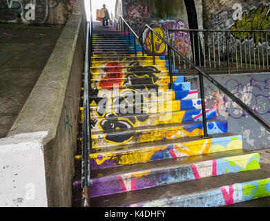 A step street in the Bronx borough of New York on Sunday, September 3 ...