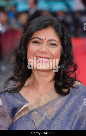 Shrabani Basu arriving at the Victoria & Abdul premiere at the Odeon ...