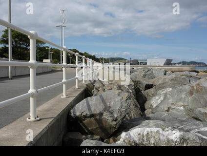 Rock armour revetment Coastal flood defences at porth eirias colwyn bay ...