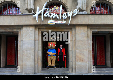 Hamleys Logo and store front. Hamleys is the oldest and largest toy ...