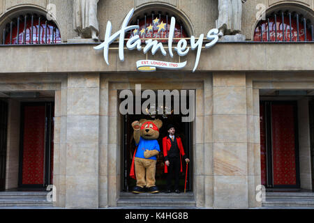 Hamleys Logo and store front. Hamleys is the oldest and largest toy ...