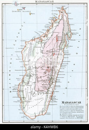 19th century Map of Madagascar Stock Photo - Alamy
