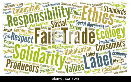 Fair trade word on green road sign, 3D rendering Stock Photo - Alamy