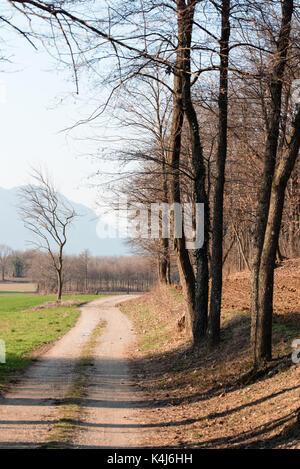 Landscape among the hills awaiting spring Stock Photo - Alamy