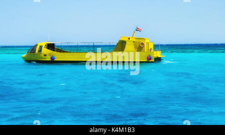 Egyptian submarine with a glass bottom organize sightseeing tourist ...