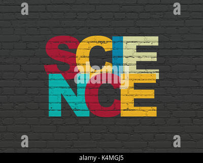 Science concept: Painted multicolor text Science on Torn Paper ...