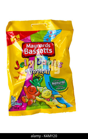 Bag of Maynards Bassetts Jelly Babies Tropical sweets new flavour ...
