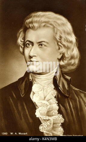 Wolfgang Amadeus Mozart - portrait of Austrian composer as a young man, by Vogel. 1756-1791 ...