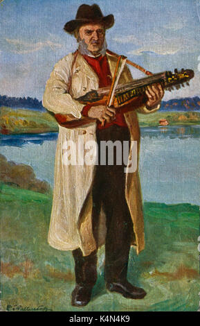Musician playing a nyckelharpa Stock Photo - Alamy