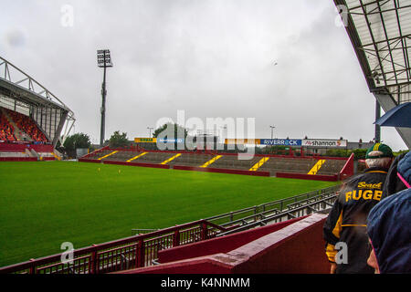 Munster Rugby, Thomond Park Stadium tour, Limerick, Ireland Stock Photo ...