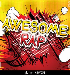 Rap - Comic book word on abstract background Stock Vector Image & Art ...