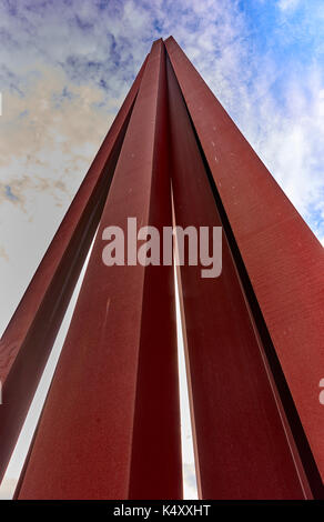 Steel monument Neuf Lignes Obliques (Nine Oblique Lines) on Quai des ...
