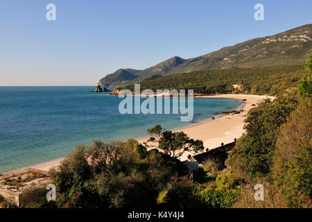 Galapos beach in the Arrabida Natural Park, Setubal. Portugal Stock ...