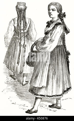 Medieval clothing, German traditional wear in XIV century, middle and ...