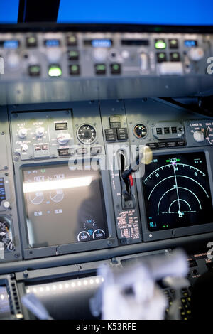 Flight Mode Control Panel on the Flight Deck of a Boeing 747-400 Stock ...