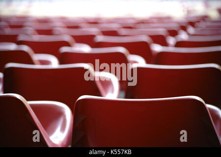 The abstract photograph of rows of seats in a stadium Stock Photo - Alamy