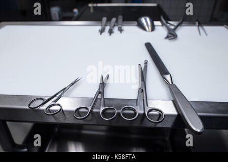 Duesseldorf, Germany. 8th Sep, 2017. Autopsy instruments can be seen at ...