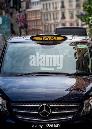 Mercedes Vito London Taxi Black Cab - Signs on a Mercedes Vito Taxi in ...