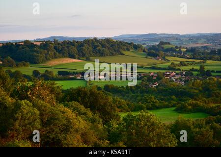 Waiting for the sunset from Ham Hill over looking Norton sub Hamdon ...