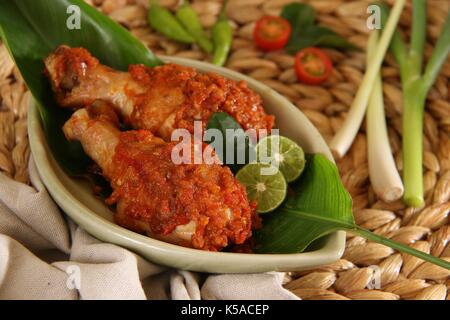 Ayam rica-rica is traditional food from Manado Indonesia chicken with ...