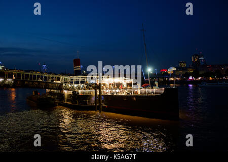 Tattershall Castle, a ship moored on the Victoria Embankment, London ...
