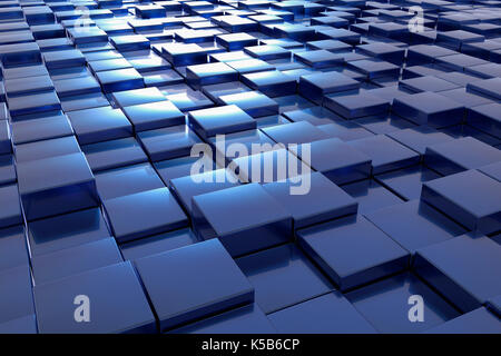 a landscape with many blue cubes Stock Photo - Alamy