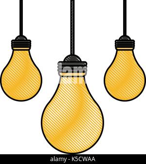 bulb light hanging idea icon vector illustration design Stock Vector ...