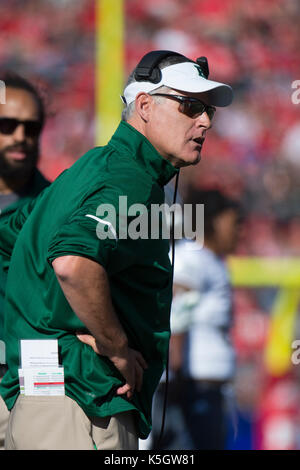 Eastern Michigan coach Chris Creighton is shown during an NCAA football ...