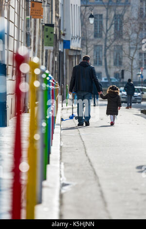 Colorful street bollards. Paris, France Stock Photo - Alamy