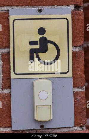 Handicapped disabled access automatic door opener button switch with a ...