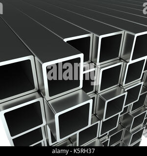 Metal rectangle tube Stock Photo - Alamy