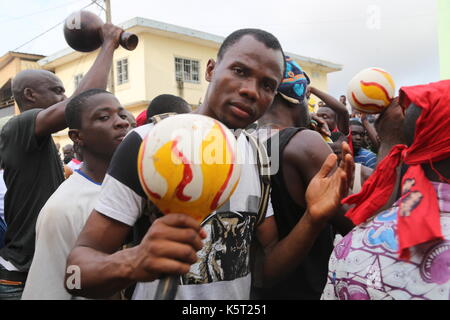 Traditional event in Ebrie village in Africa Stock Photo - Alamy