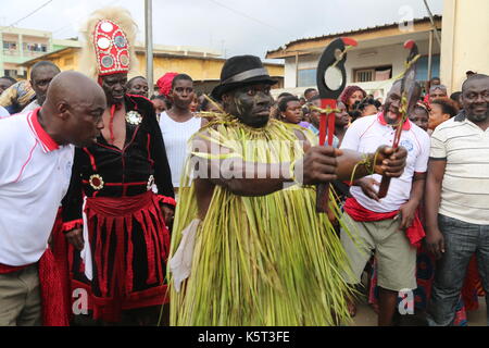 Traditional event in Ebrie village in Africa Stock Photo - Alamy
