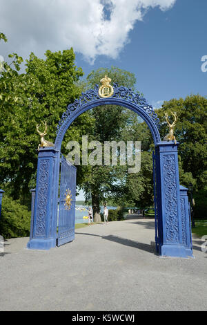 Blå Porten, blue gate, entrance to the country park on Djurgården ...