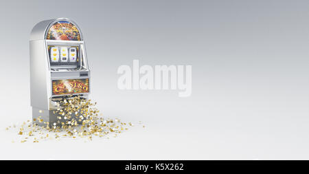 Golden slot machine with Gold Coins 777 Big win concept. Casino jackpot ...