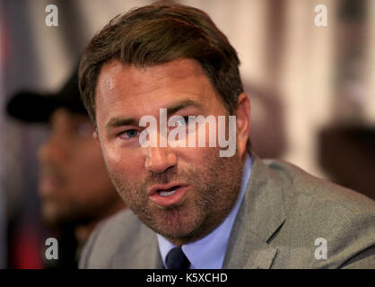 Promoter Eddie Hearn during a press conference at The Leadenhall ...
